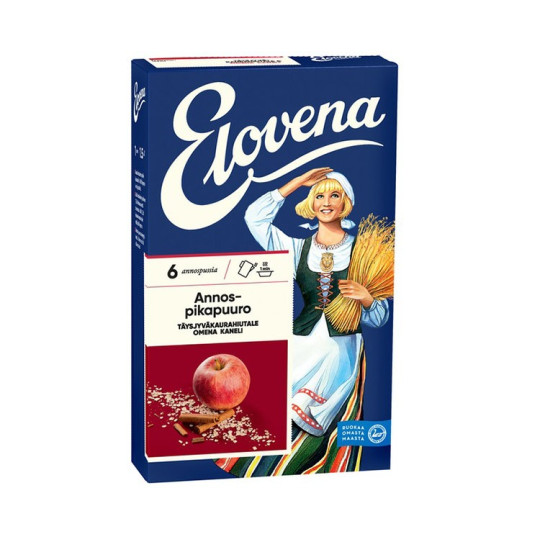 Annospikapuuro Elovena Hetki omena-kaneli 6x35g